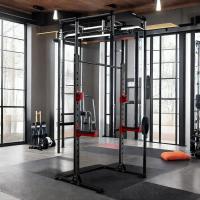 China Commercial Multi-Function Steel Power Rack Gym Fitness Equipment 1500x1500x2400mm 100kg for sale