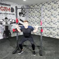 China Commercial Multi-Function Steel Power Rack Gym Fitness Equipment 1500x1500x2400mm 100kg for sale