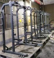 China Steel Q235 Power Cage Squat Rack 1.5x1.5x2.4m Multi-Functional Home Gym Equipment for Bodybuilding Training for sale