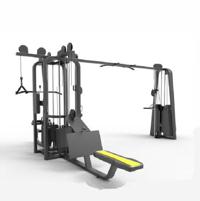 China 5 Station Multi-Function Gym Trainer Commercial Strength Machine Steel Bodybuilding Equipment 7x5x2.4m for sale