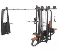 China 5 Station Multi-Function Gym Trainer Commercial Strength Machine Steel Bodybuilding Equipment 7x5x2.4m for sale