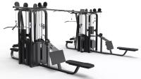 China 5 Station Multi-Function Gym Trainer Commercial Strength Machine Steel Bodybuilding Equipment 7x5x2.4m for sale