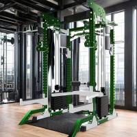 China Commercial All-In-One Home Gym Fitness Rack Multi-Functional Steel Smith Machine 150kg Capacity for Strength Training for sale