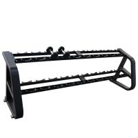 China Commercial Double Layer Dumbbell Rack 2.3x0.9x0.9m Steel Storage with TIG Welding for Fitness Centers for sale