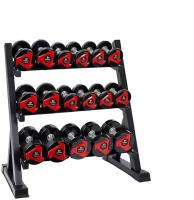 China Befreeman FR02 Three-Layer Commercial Dumbbell Rack 950x560x950mm Metal Storage for Gym Strength Training for sale