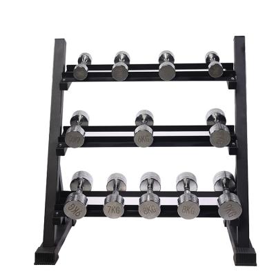 China Commercial 3-Tier Dumbbell Rack 950x560x950mm Steel Q235 Fitness Equipment for Gyms for sale