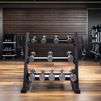 China Commercial 3-Tier Dumbbell Rack 950x560x950mm Steel Q235 Fitness Equipment for Gyms for sale