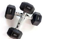 China Hex Rubber Cover Dumbbell 2.5-50kg Weight Range with 3-Year Warranty for Home Gym Fitness Equipment for sale