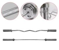 China 1.2m 8kg Chrome Curl Barbell Bar 400LB Max Weight Strength Training Gym Equipment for sale