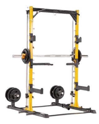 China Commercial Smith Machine Power Rack 1500x1500x2400mm 100kg Plate Loaded Squat Rack for Gym for sale