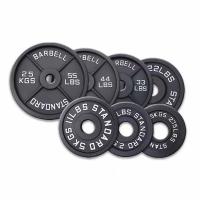 China Steel Iron Free Weight Plates 5LB 10LB 25LB 35LB 45LB for Gym Fitness Exercise Equipment for sale