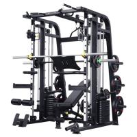 China Commercial Smith Machine Multifunction Leg Press Pull Up Bar Gym Strength Training Equipment 2200x1600x2250mm for sale