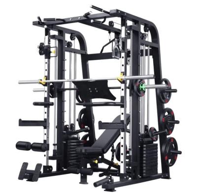 China Commercial Smith Machine Multifunction Leg Press Pull Up Bar Gym Strength Training Equipment 2200x1600x2250mm for sale