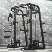 China Commercial Smith Machine Multifunction Leg Press Pull Up Bar Gym Strength Training Equipment 2200x1600x2250mm for sale