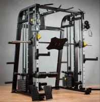 China Commercial Smith Machine Multifunction Leg Press Pull Up Bar Gym Strength Training Equipment 2200x1600x2250mm for sale