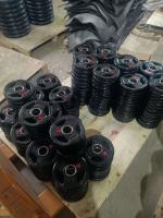 China Commercial Rubber Weight Plates 2.5kg-25kg Cast Iron Core Gym Equipment Free Weights for sale