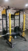 China Multifunction Smith Machine Power Cage Squat Rack 500kg Weight Capacity Home Gym for sale