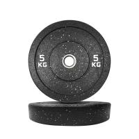 China Color Dot Rubber Barbell Plate 2.5-25kg Bumper Weight with TIG Welding for Gym & Home Use for sale
