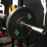China Color Dot Rubber Barbell Plate 2.5-25kg Bumper Weight with TIG Welding for Gym & Home Use for sale
