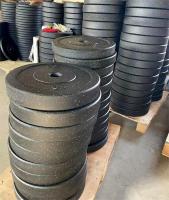 China Color Dot Rubber Barbell Plate 2.5-25kg Bumper Weight with TIG Welding for Gym & Home Use for sale