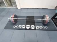 China Wholesale Chrome Plated Cast Iron Barbell Set 0.5kg-25kg Weight Plates for Home Gym for sale