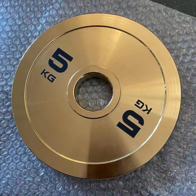 China XR52003 Gold Chrome Plated Cast Iron Barbell Set with 0.5-25kg Weight Plates for Commercial and Home Gyms for sale