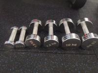 China Befreeman Chrome Dumbbell 1kg-100kg Commercial Gym Equipment TIG Welded Steel for sale