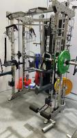 China Commercial Smith Machine with Cable Crossover 390 kg 1230x1270x2230 mm for sale