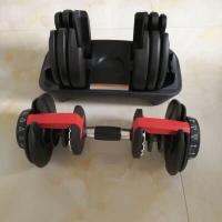 China Commercial Adjustable Dumbbells 24kg 40kg Free Weight Gym Equipment with 15 Weight Settings for sale