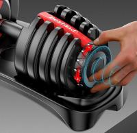 China Commercial Adjustable Dumbbells 24kg 40kg Free Weight Gym Equipment with 15 Weight Settings for sale