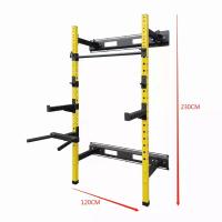 China Heavy Duty Wall Mounted Squat Rack 2319x1440x1069mm 230kg for Strength Training for sale