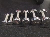 China Befreeman Chrome Dumbbells 1kg-100kg Heavy Duty Steel for Commercial Gym Strength Training for sale