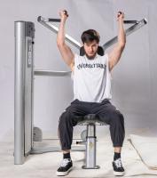 China Commercial Shoulder Press Machine 80kg Weight Stack Adjustable Gym Strength Training Equipment for sale
