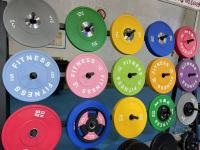 China Custom Rubber Bumper Weight Plates 2.5kg to 25kg for Gym and Power Training for sale