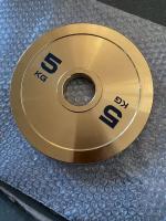 China Befreeman Gold Chrome Plate Cast Iron Barbell Weight Plates Set 0.5kg-25kg Home Gym for sale