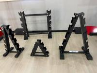 China A Type Steel Dumbbell Rack 450x600x1000mm Foldable Home Gym Storage Stand for Bodybuilding for sale