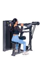 China Pin Loaded Seated Lat Pulldown Machine 80kg Weight Stack Commercial Gym Strength Training AX15 for sale