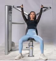 China Commercial Shoulder Press Machine 80kg Weight Stack Adjustable Seat Gym Equipment for sale