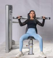 China Commercial Shoulder Press Machine 80kg Weight Stack Adjustable Seat Gym Equipment for sale
