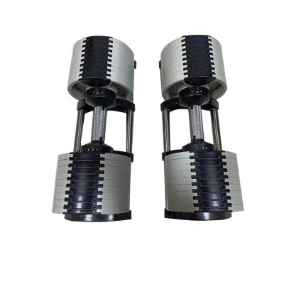 China Adjustable Dumbbell Set 20kg 32kg Metal Strength Training Weight Lifting Home Gym Fitness Equipment for sale