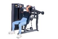 China Commercial Shoulder Press Machine 80kg Weight Stack Adjustable Seat Gym Strength Training Equipment AX02 for sale
