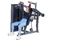 China Commercial Shoulder Press Machine 80kg Weight Stack Adjustable Seat Gym Strength Training Equipment AX02 for sale