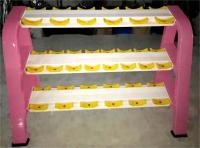 China Commercial Dumbbell Storage Rack 1450x650x1000mm 71kg TIG Welded CE ISO9001 for sale