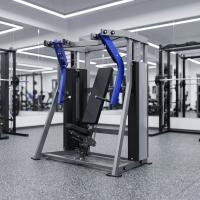 China Commercial Belt Driven Decline Chest Press Machine Kevlar Belt 100x175x195cm Foldable for sale
