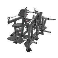 China Plate Loaded Heavy Duty Steel Linear Rail Row Machine with Low Lumbar Compression Design and 1960*1440*1050mm Size for sale