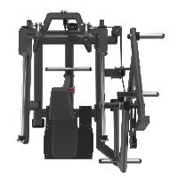 China Plate Loaded Heavy Duty Steel Linear Rail Row Machine with Low Lumbar Compression Design and 1960*1440*1050mm Size for sale