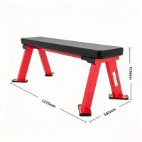 China Flat Bench Steel Weight Bench for Barbell Press Dumbbell Training and Commercial Gym Workouts for sale