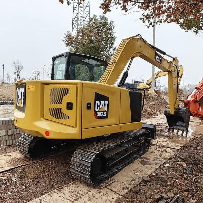China Caterpillar 307.5 Mini Used CAT Excavators Cylinder Diggers Machine 7.5Ton for sale