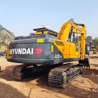 China Middle 22T Used Hyundai 220 9s Excavator Korea Imported Cylinder Digger Machine for sale