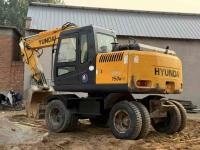 China 150w-7 Used Hyundai Wheel 15Ton Excavator With 0.71m3 Bucket Capacity for sale